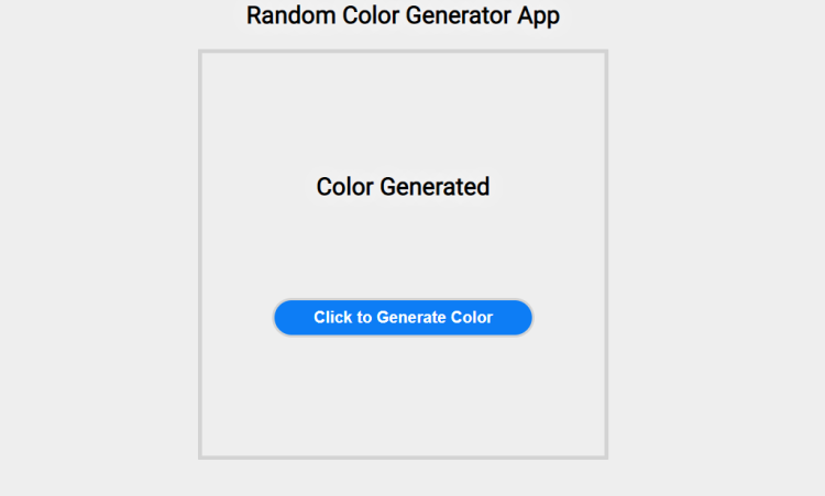 Random Color Generator App In Vanillajs With Source Code Sourcecodester