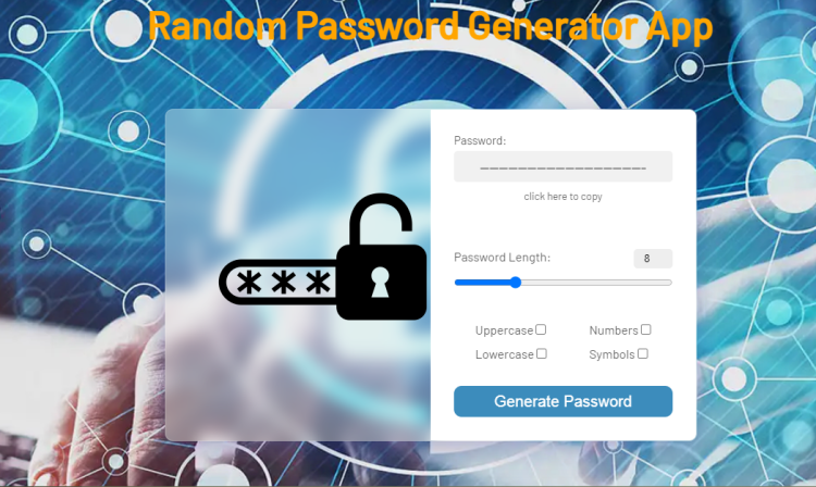 Random Password Generator App Using Htmlandcss In Vanillajs With Source Code Sourcecodester