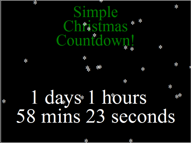 Simple Christmas Countdown Application Using Python With Free Source 1054