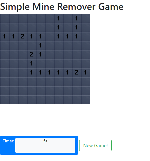 Simple Mine Remover Game Using Javascript With Source Code Sourcecodester 9390