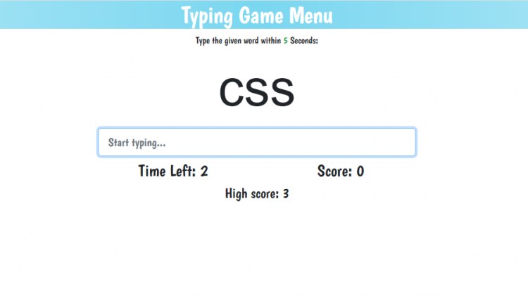 Simple Typing Game Using Javascript With Free Source Code Sourcecodester 1403