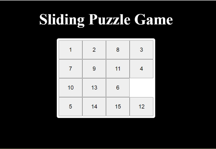 Sliding Puzzle Game in VanillaJS with Source Code | SourceCodester Sliding Puzzle Game in VanillaJS with Source Code | SourceCodester