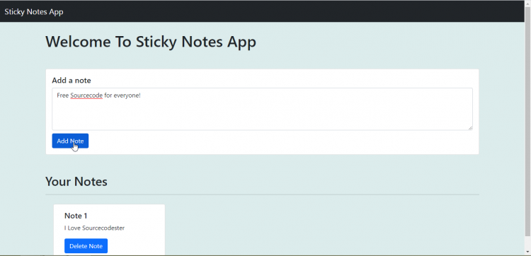Sticky Note Apps Using Javascript With Source Code Sourcecodester