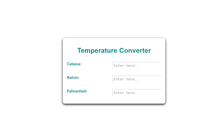 Temperature Converter App Using Htmlandcss In Vanillajs With Source Code Sourcecodester