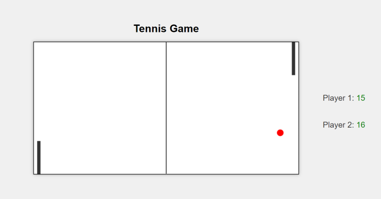 Tennis Game using HTML&CSS in VanillaJS with Source Code | SourceCodester Tennis Game using HTML&CSS in VanillaJS with Source Code | SourceCodester
