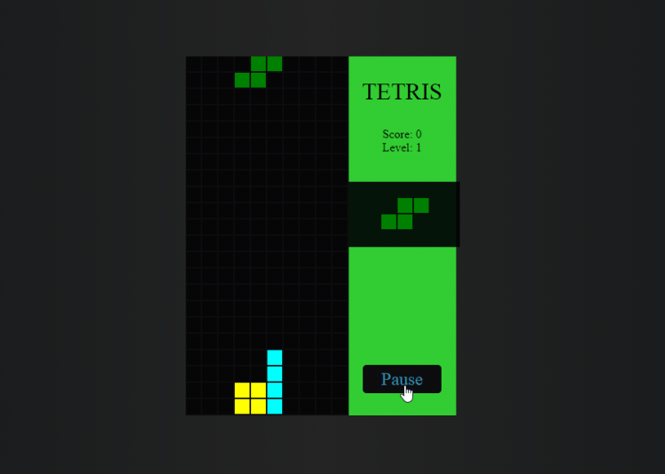 Tetris Game using JavaScript with Source Code | SourceCodester Tetris Game using JavaScript with Source Code | SourceCodester