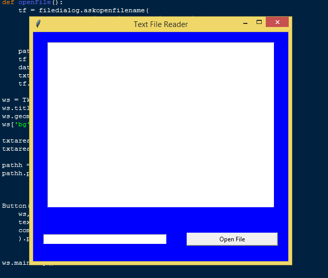 Text File Reader Program Using Tkinter In Python With Source Code Sourcecodester