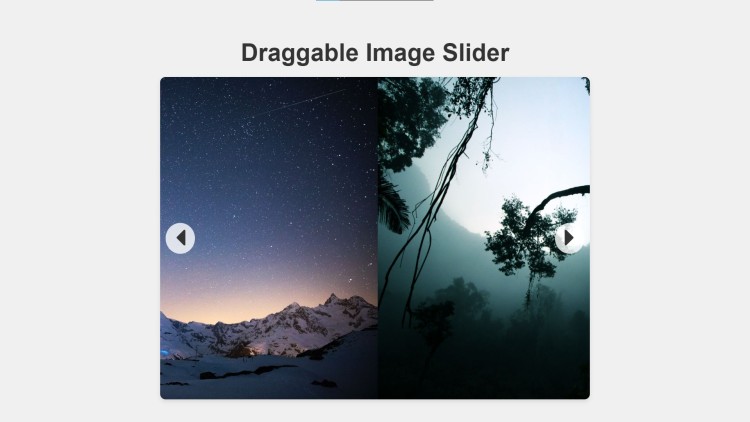 Draggable Image Slider Using Html Css And Javascript With Source Code Sourcecodester