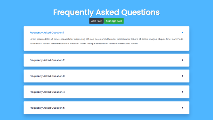 Faq Management System Using Php And Mysql With Source Code Sourcecodester