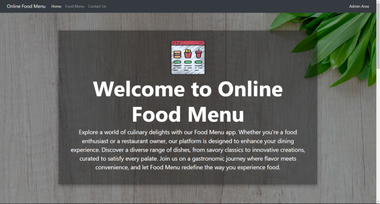 Online Food Menu Using Php And Mysql With Source Code Sourcecodester