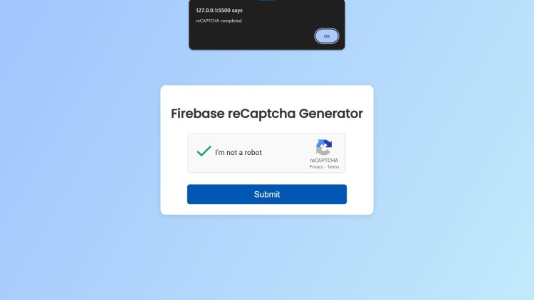 Firebase Recaptcha Generator Using Html Css And Javascript With Source Code Sourcecodester 5587