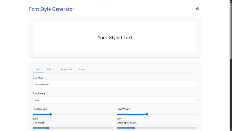 Font Style Generator Using Html Css And Javascript With Source Code 8782