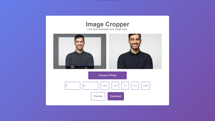 Image Cropper App Using Html Css And Javascript With Source Code Sourcecodester