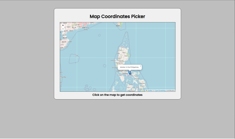 Map Coordinates Picker Using Html Css And Javascript Sourcecodester