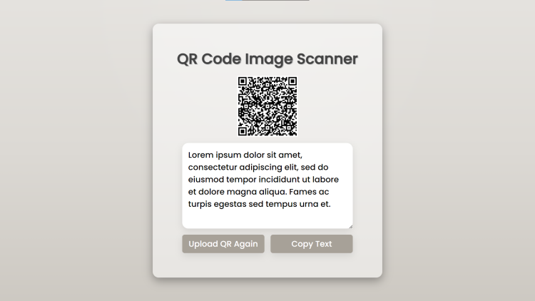 Qr Code Image Scanner Using Html Css And Javascript Sourcecodester