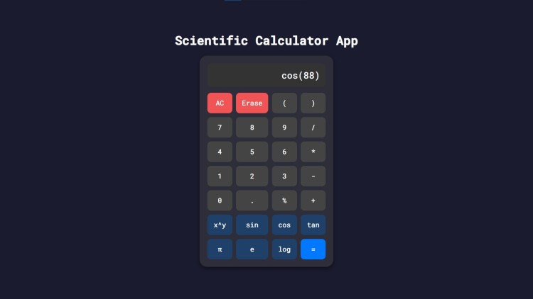 Scientific Calculator App Using HTML, CSS and JavaScript with Source ... Scientific Calculator App Using HTML, CSS and JavaScript with Source ...