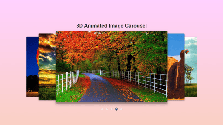 3d Animated Image Carousel Using Html And Css With Source Code