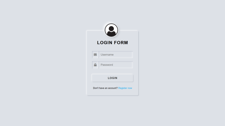 Minimalist Neumorphism Login Form Using Html And Css With Source Code Sourcecodester