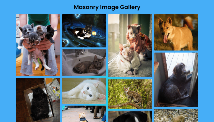 Masonry Image Gallery Using HTML, CSS and JavaScript with Source Code ... Masonry Image Gallery Using HTML, CSS and JavaScript with Source Code ...