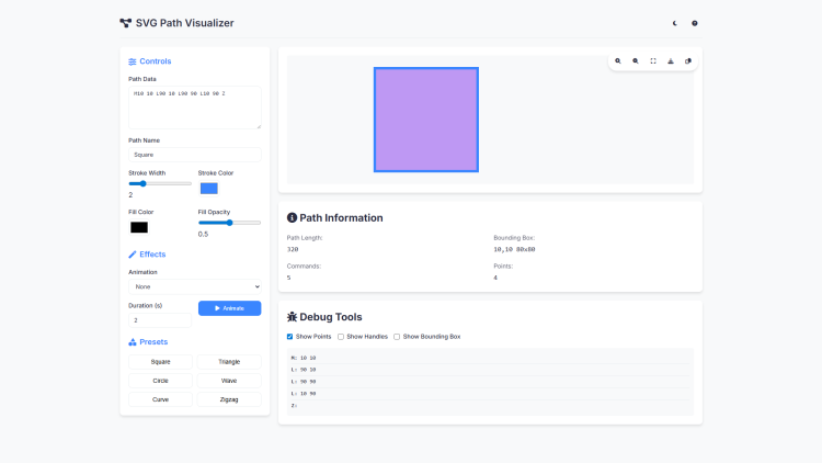 Svg Path Visualizer Using Html, Css And Javascript With Source Code