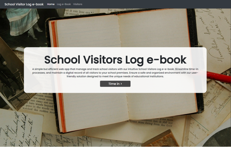 School Visitor Log E Book Using Php And Mysql With Source Code Sourcecodester