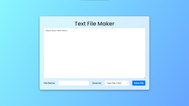 Text File Maker Using Html Css And Javascript With Source Code 2632