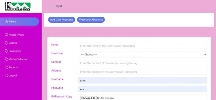 Garbage Collection Management System In Free Source Code Using Php Mysql Sourcecodester