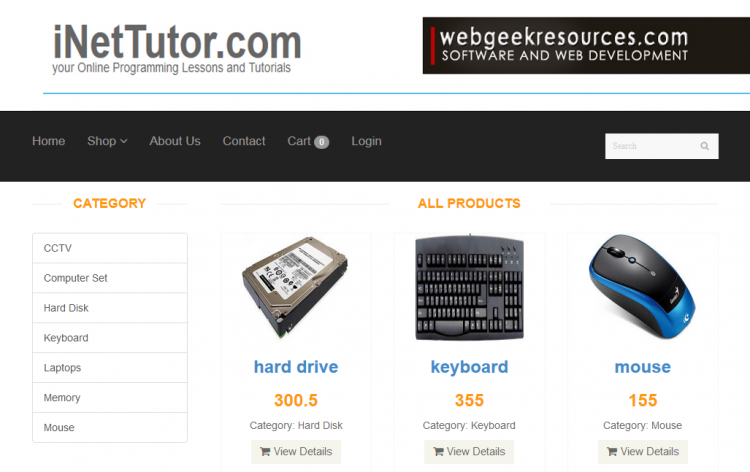 Simple Shopping Cart Application In Php Mysqli With Source Code 3574