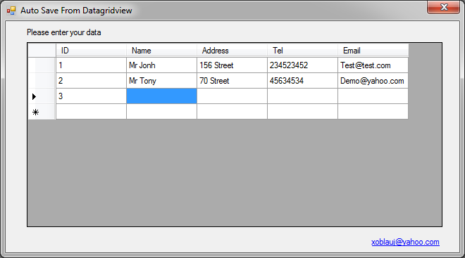 Auto Data From Datagridview Free Source Code Projects And Tutorials