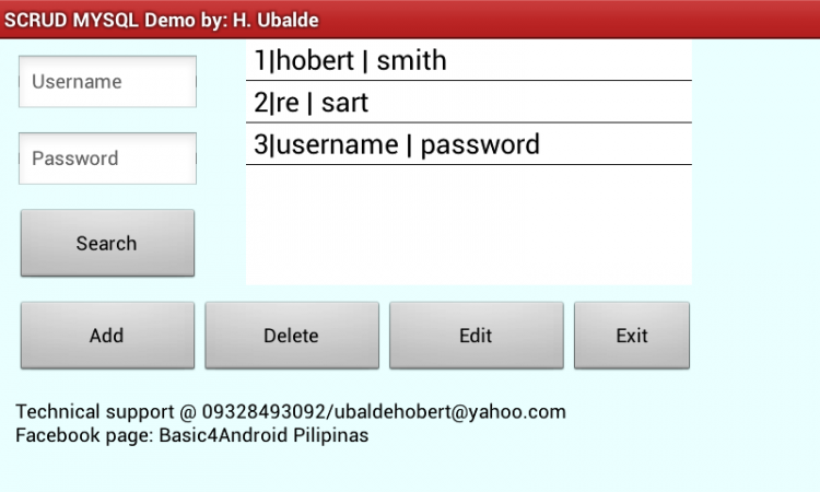 Android SCRUD (Search,Create,Update,Delete) using ONLINE MYSQL Database ... Android SCRUD (Search,Create,Update,Delete) using ONLINE MYSQL Database ...