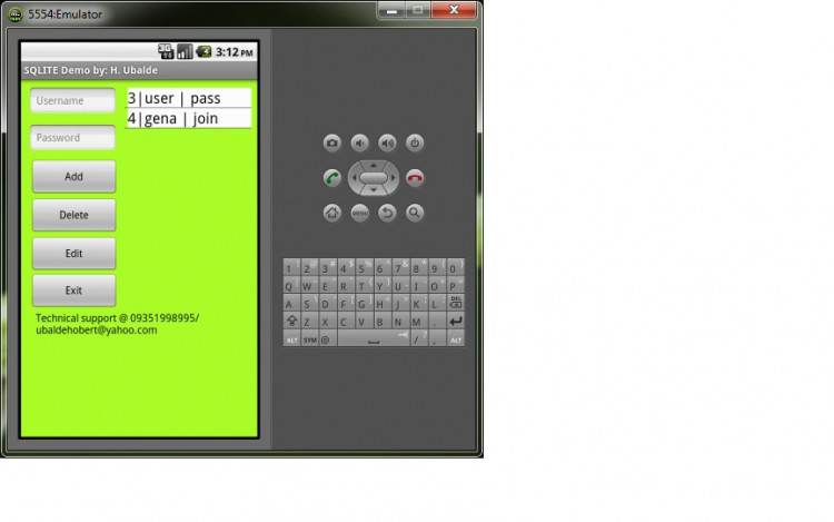Basic4android Sqlite Demo Add Delete Update Edit Sourcecodester