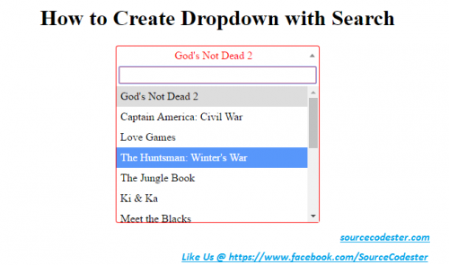 How To Create Dropdown With Search Free Source Code And Tutorials