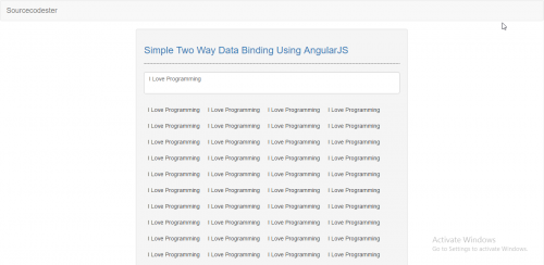 Simple Two Way Data Binding Using AngularJS | Free Source Code & Tutorials Simple Two Way Data Binding Using AngularJS | Free Source Code & Tutorials