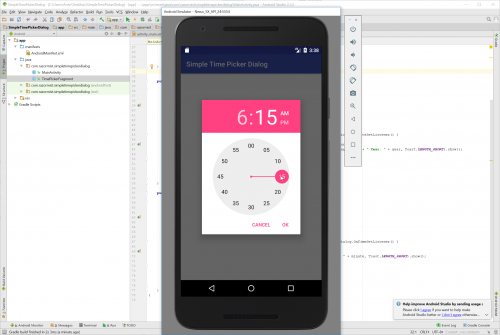Android - Simple Time Picker Dialog | Free Source Code & Tutorials