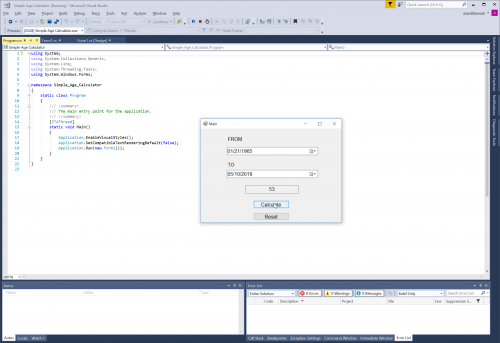 C Simple Age Calculator Free Source Code And Tutorials
