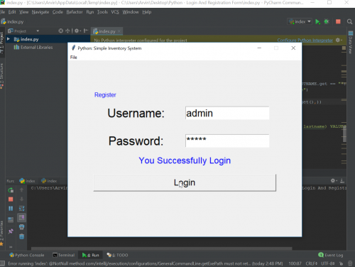 Python - Login And Registration Form | Free Source Code & Tutorials Python - Login And Registration Form | Free Source Code & Tutorials