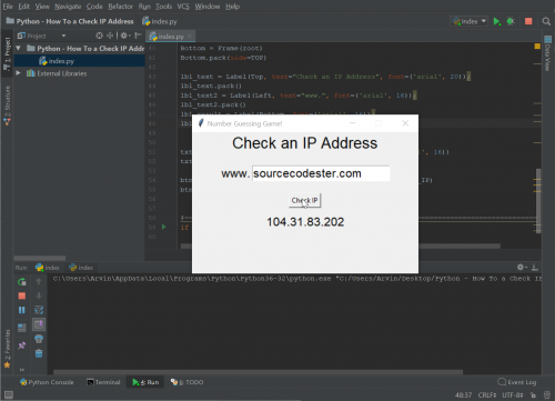 Python How To Check An Ip Address Free Source Code And Tutorials 