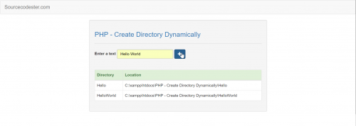Php Create Directory Dynamically Free Source Code And Tutorials