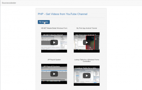 PHP - Display Videos from YouTube Channel | Free Source Code & Tutorials