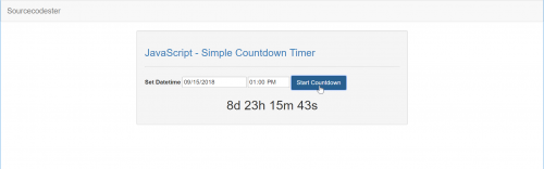 Javascript Simple Countdown Timer Free Source Code And Tutorials 7739