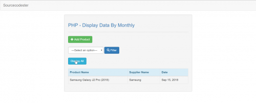 PHP - Display Data By Monthly | Free Source Code & Tutorials