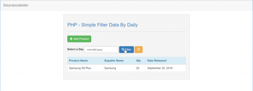 PHP - Simple Filter Data By Daily | Free Source Code & Tutorials