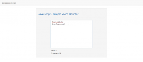 JavaScript - Simple Word Counter | Free Source Code & Tutorials JavaScript - Simple Word Counter | Free Source Code & Tutorials