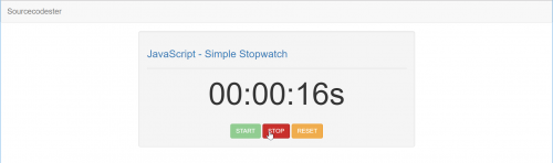 Javascript Simple Stopwatch Free Source Code And Tutorials