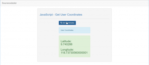 JavaScript - Get User Coordinates | Free Source Code & Tutorials JavaScript - Get User Coordinates | Free Source Code & Tutorials
