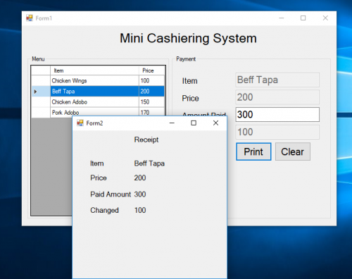 How To Create A Mini Cashiering System Free Source Code And Tutorials