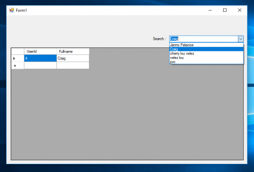 How To Search Data In The Datagridview Using A Combobox In C Free