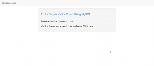 Php Simple Visitor Count Using Mysqli Free Source Code And Tutorials