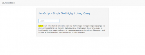 Javascript Simple Text Highlight Using Jquery Free Source Code And Tutorials