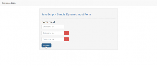 Javascript Simple Dynamic Input Form Free Source Code And Tutorials